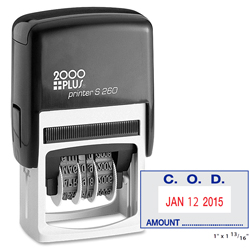 Cosco 2000 Plus S260 2-Color Self-Inking Stamp Dater